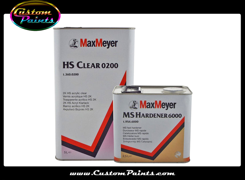 Clearcoat: Max Meyer 0200 HS Clear Coat Including Hardener (7.5L Kit ...