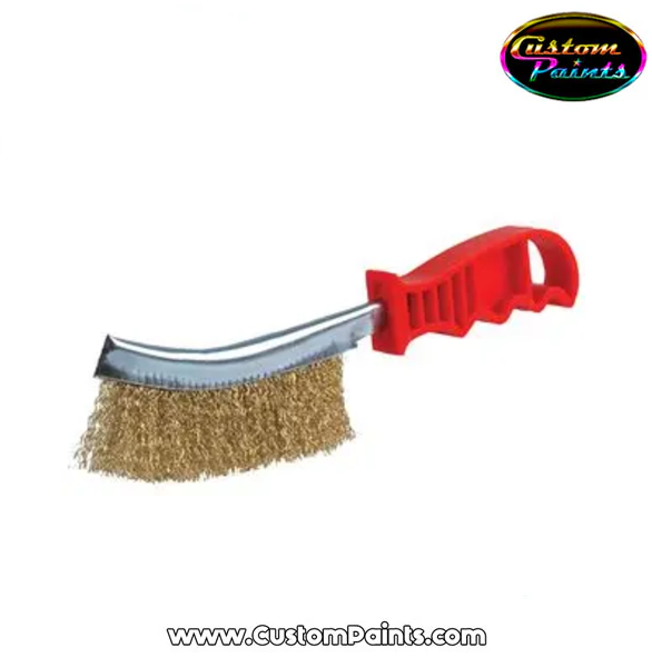 Brushes, Applicators & Guns: Brass Brush With Plastic Handle – Custom ...